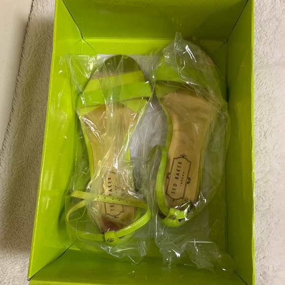Ted Baker | Shoes | Ted Baker Ankle Strap Neon Sandals | Poshmark